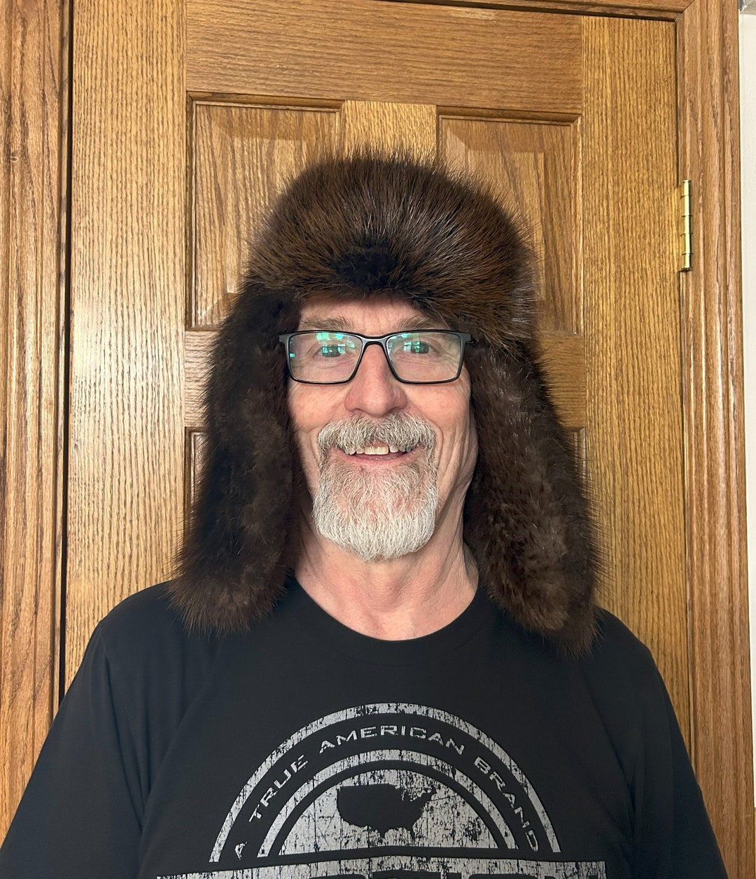 Beaver Fur Bomber Hat, Authentic Fur - Etsy