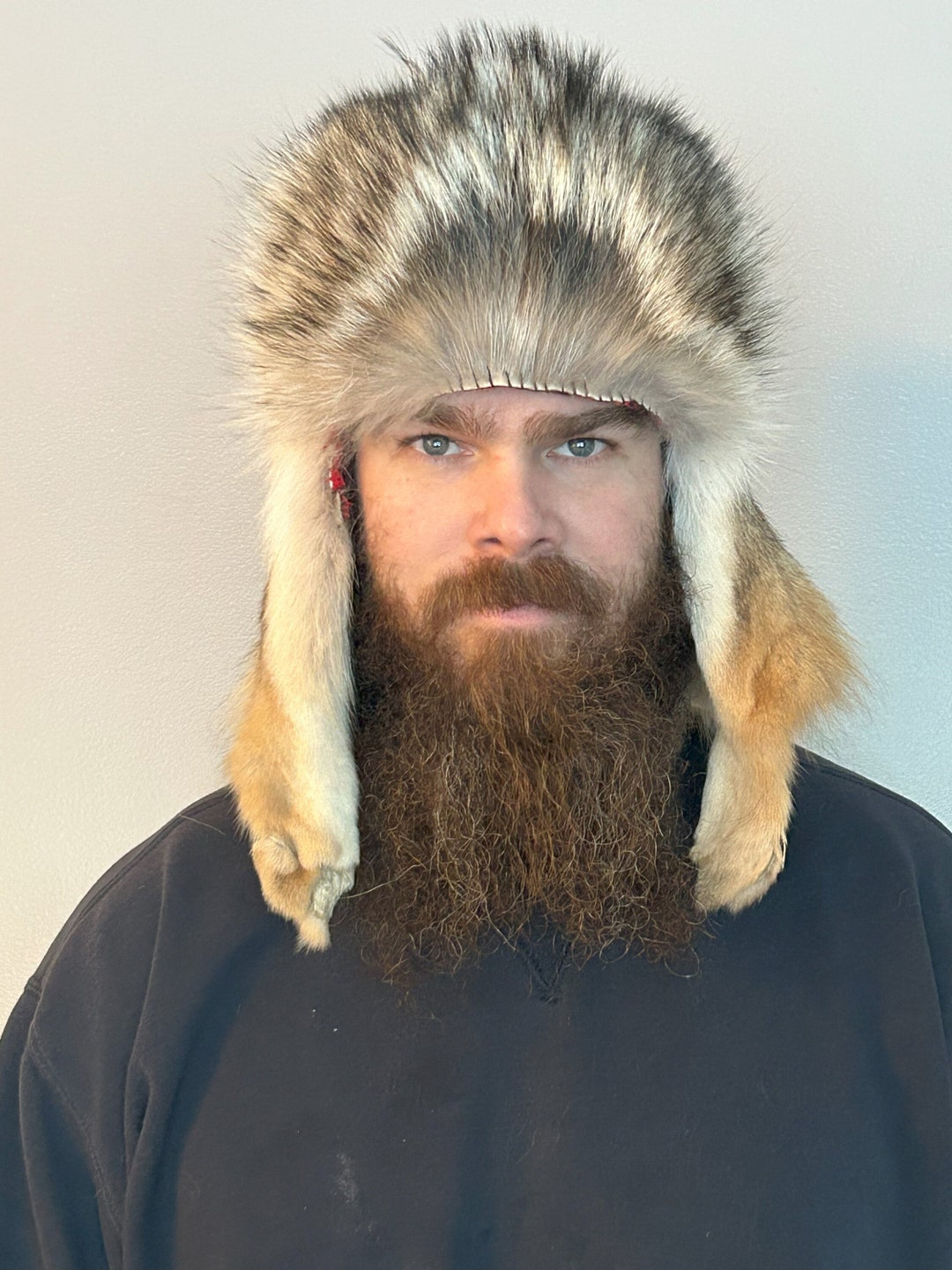 Coyote Fur Mountain Man Hat - Etsy