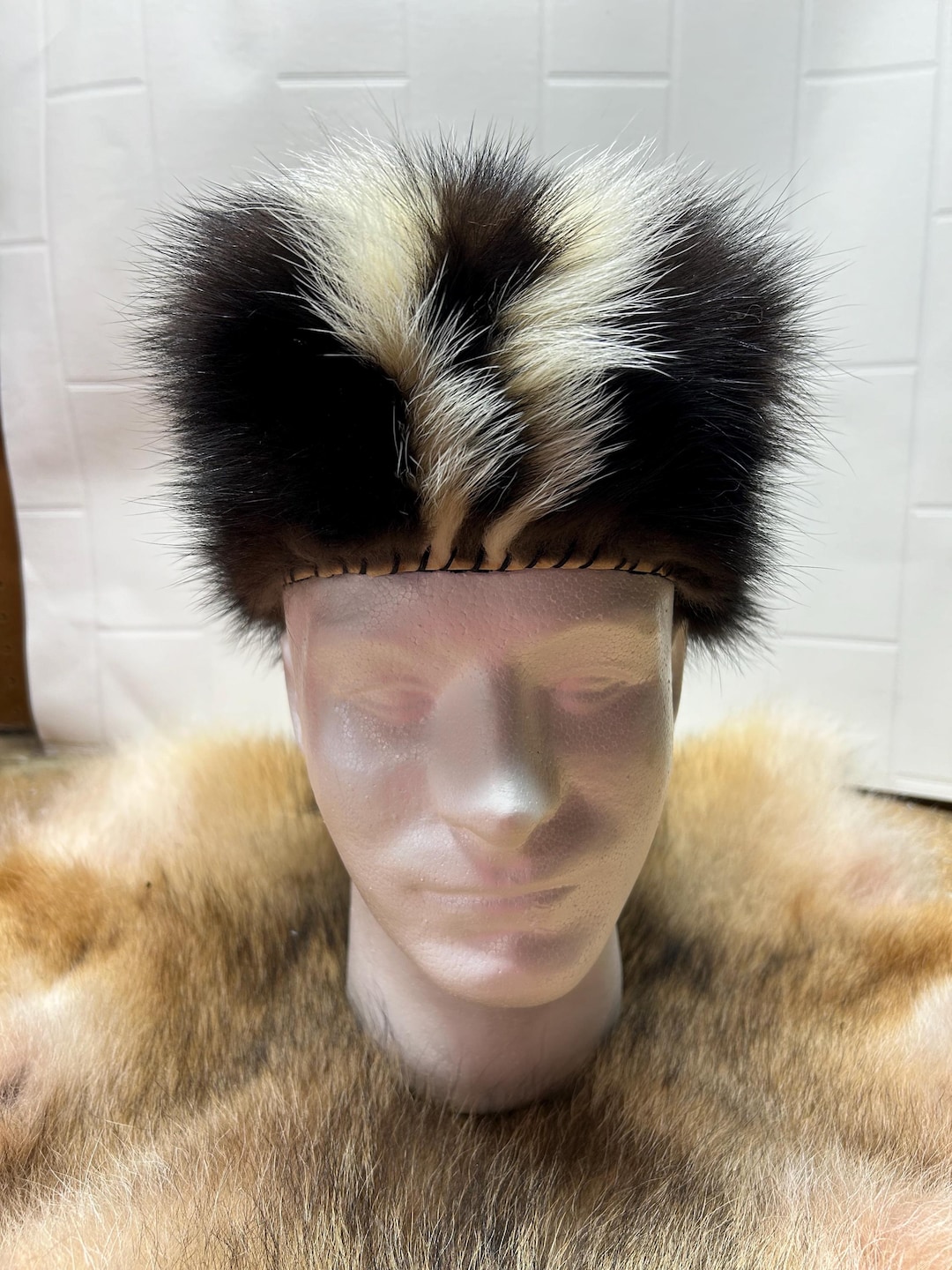 Davy Crockett Real Skunk Hat, Winter Hats, Davy Crockett Style Hat, Fun ...