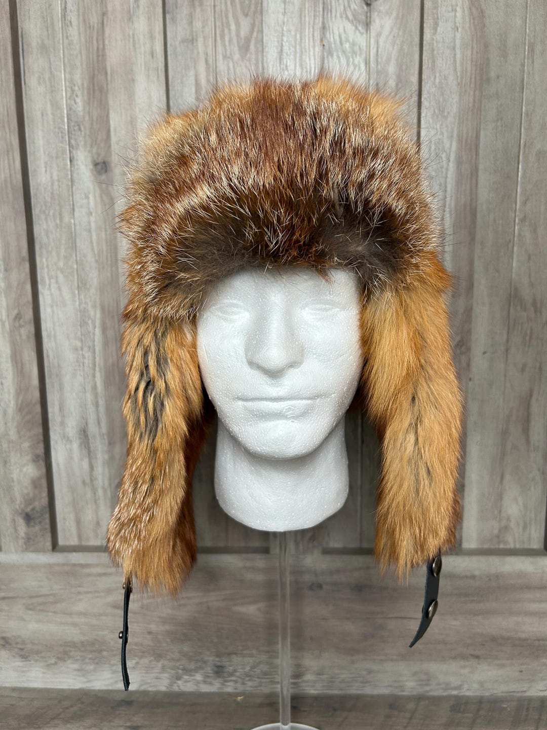 Red Fox Bomber Hat, Authentic Fur, Ultra Warm & Lightweight! - Etsy
