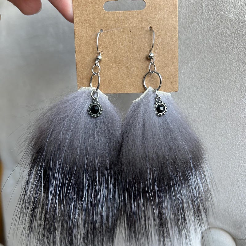 Fur Earrings - Etsy