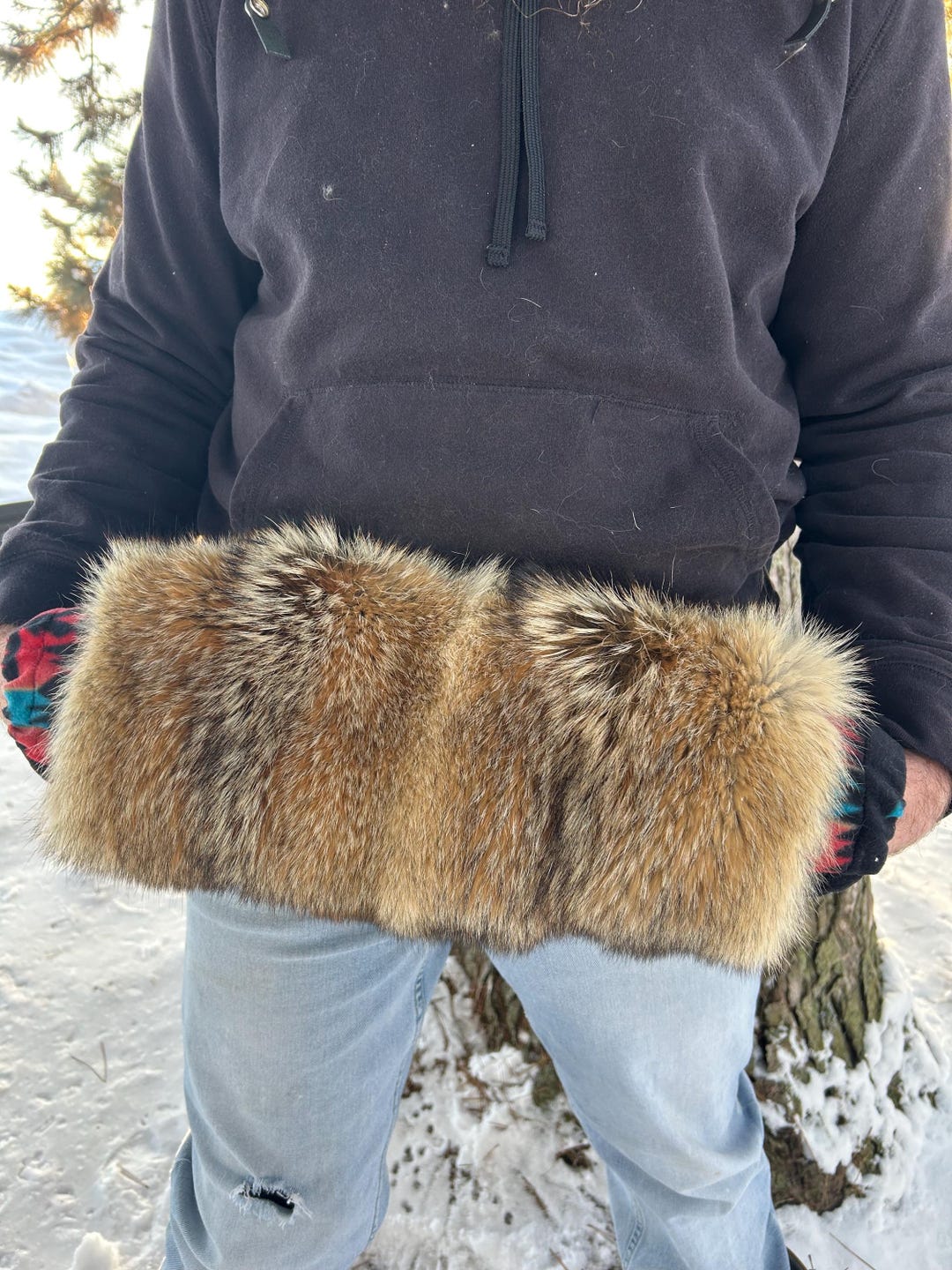 Authentic Fur Hand Muff With Adjustable Strap - Etsy