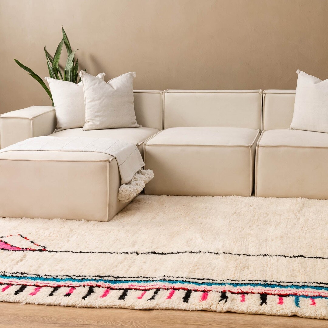 ARTISTIC WOOL RUG custom All Sizes Rug Beni Ourain Colorful Carpet Hand ...