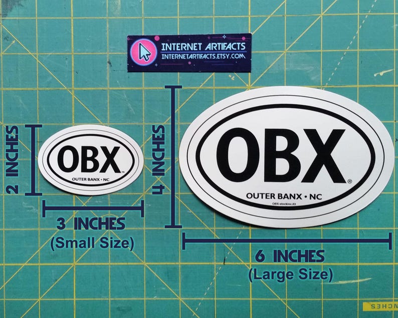 OBX Outer Banks North Carolina Vinyl Sticker Large or Small Size Vinyl ...