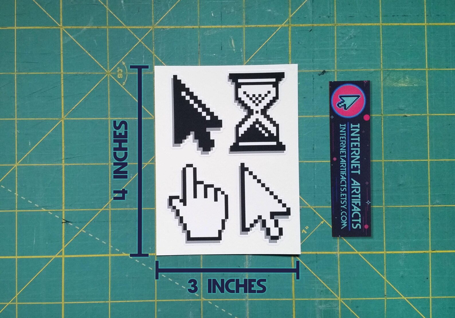 Computer Cursor Icons Vinyl Sticker Sheet (4 Stickers!) | Vinyl Decals ...