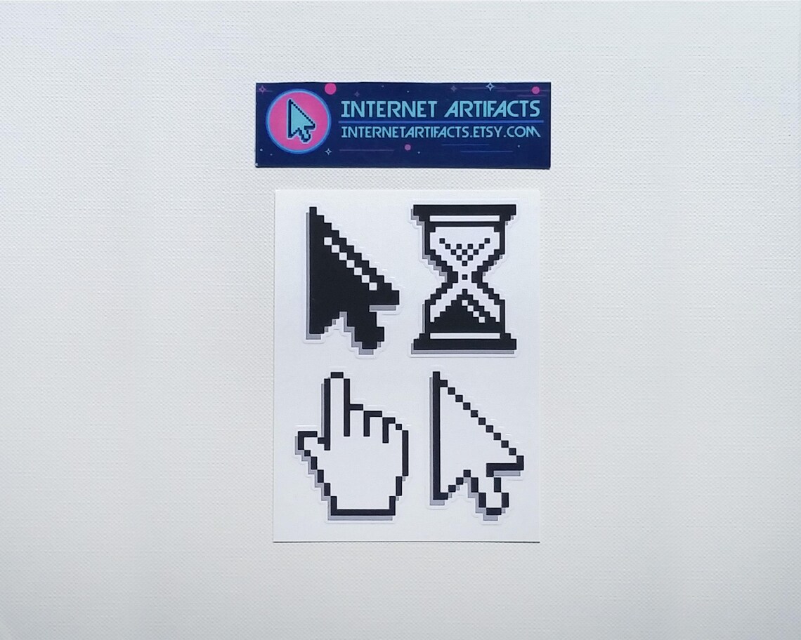 Computer Cursor Icons Vinyl Sticker Sheet (4 Stickers!) | Vinyl Decals ...