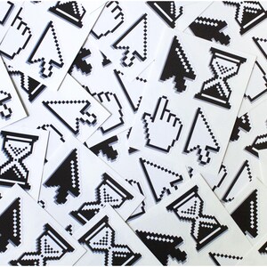 Computer Cursor Icons Vinyl Sticker Sheet (4 Stickers!) | Vinyl Decals ...
