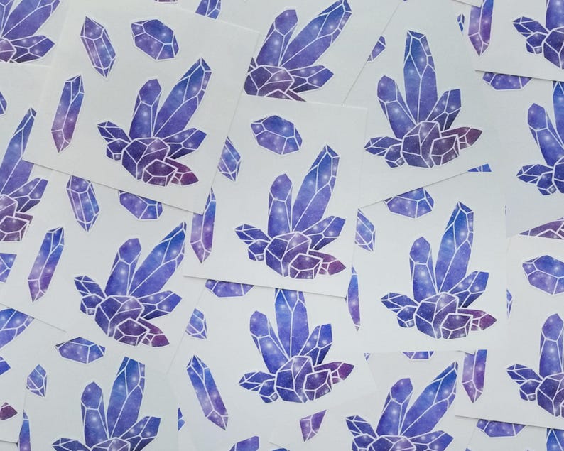Space Crystals Vinyl Cut Out Sticker Sheet (4 Stickers!) | Vinyl Decals ...