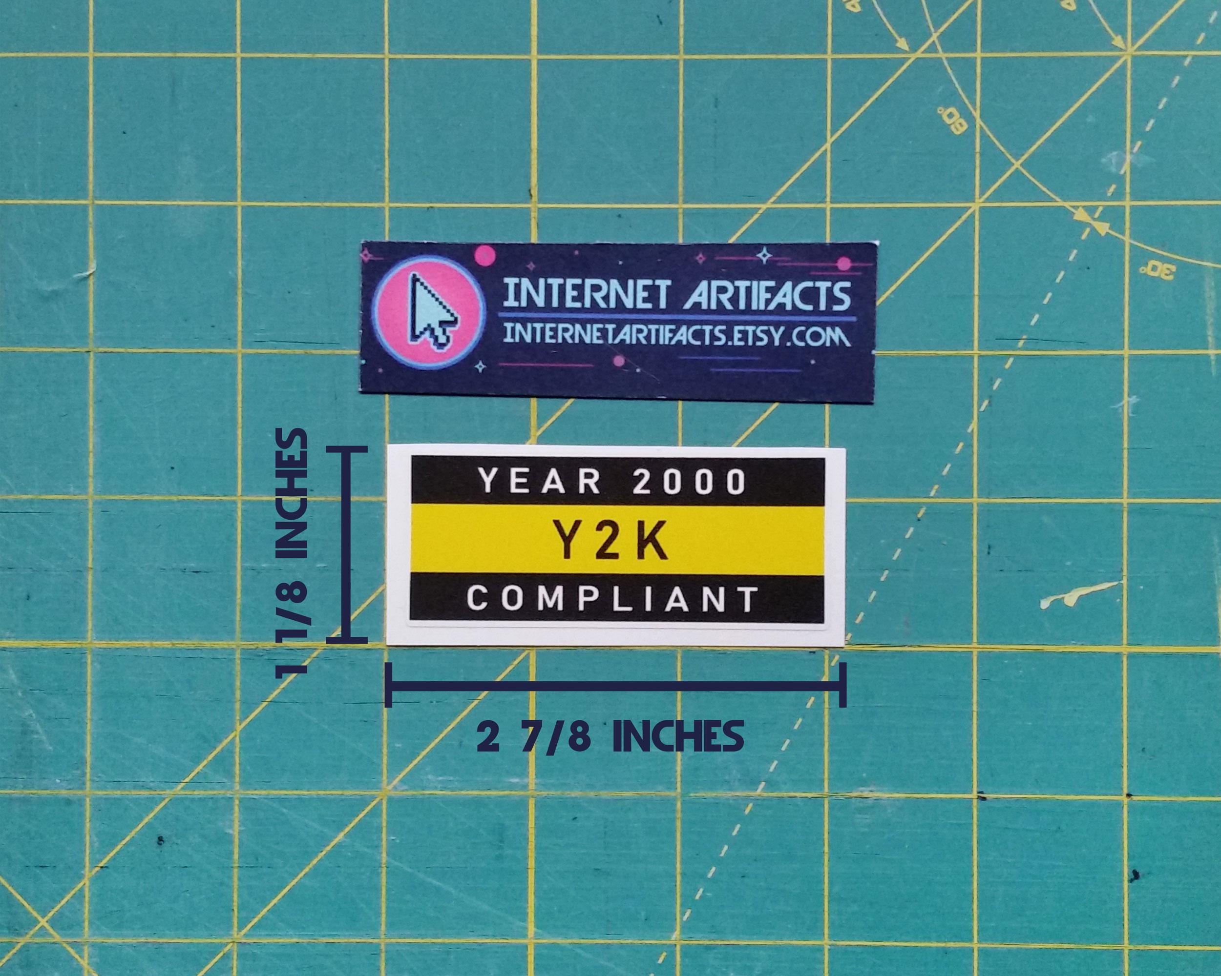 Retro Year 2000 Y2K Compliant Computer Sticker | Vinyl Decals for ...