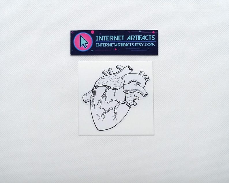 Anatomical Heart Vinyl Sticker | Vinal Decals for Laptop, Cars, Water ...
