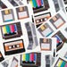 Nostalgic Tech Vinyl Sticker Sheet (5 Stickers!) | CRT TV, Floppy Disks ...