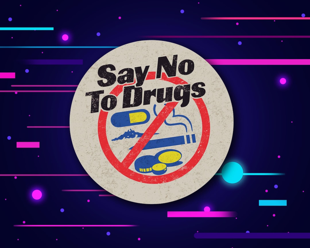 Say No to Drugs Vinyl Sticker | Nostalgic Anti Drugs Sticker for Cars ...