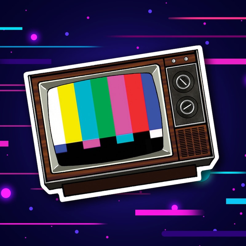 Vintage Colour Crt Tv - Etsy