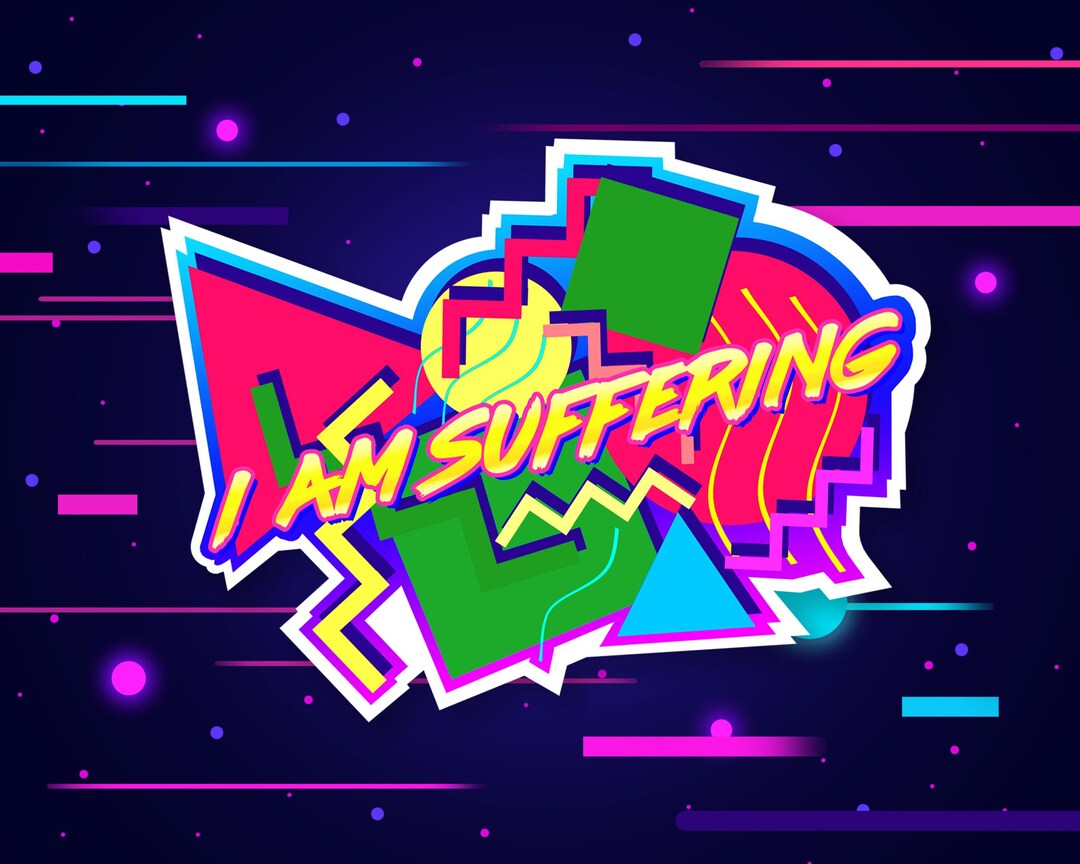 I Am Suffering Vinyl Cut Out Sticker | Vaporwave Vinyl Decals for ...