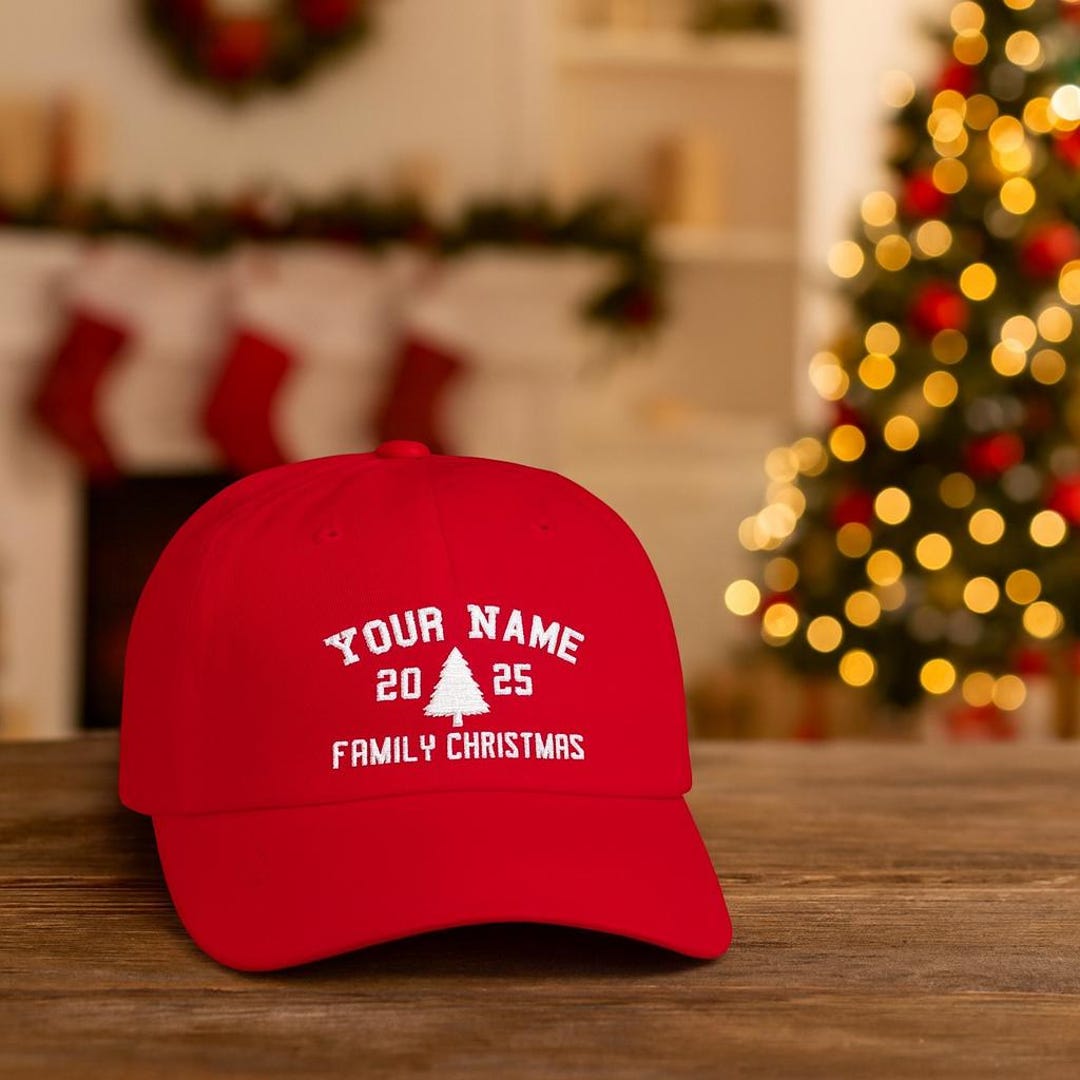 Personalized Cap Family Christmas 2025 Embroidered Cap | Custom Family ...