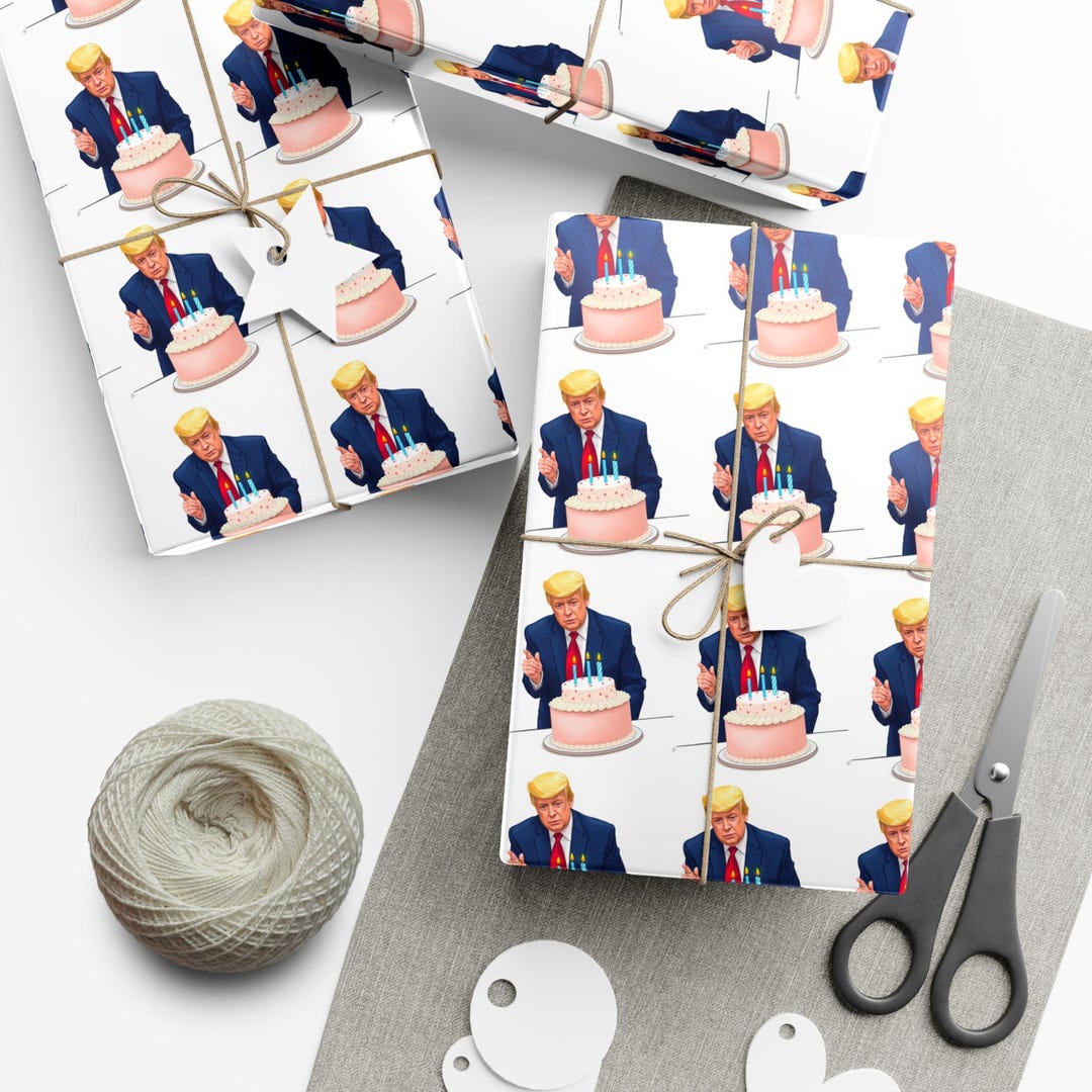 President Trump Gift Wrapping Papers Birthday's Anniversary Graduation ...