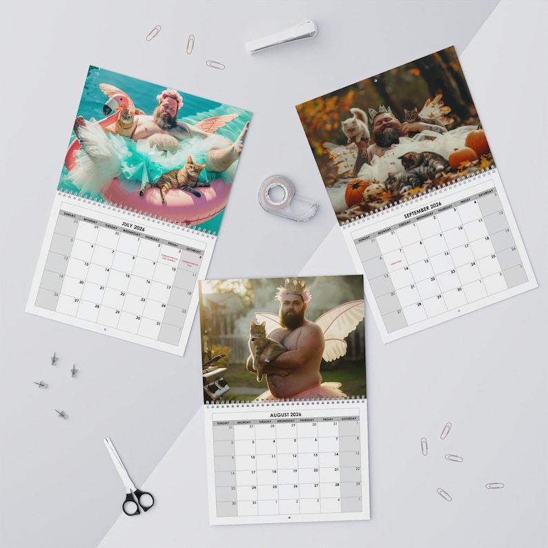 Funny Cat Dudes 2026 Wall Calendar – Funny Cat Calendar, Cat Lover Gift ...