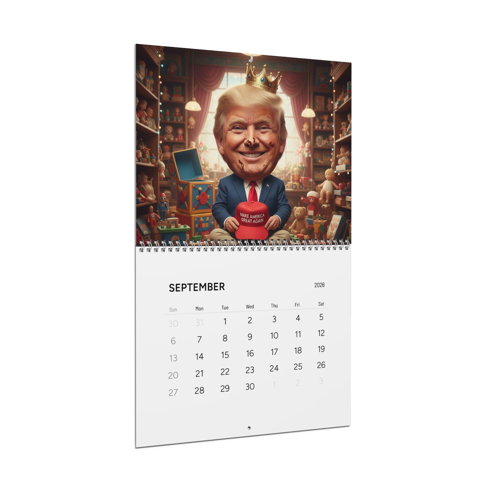 Trump 2026 Wall Calendar – Kid Trike Edition Cartoon Gag Political ...
