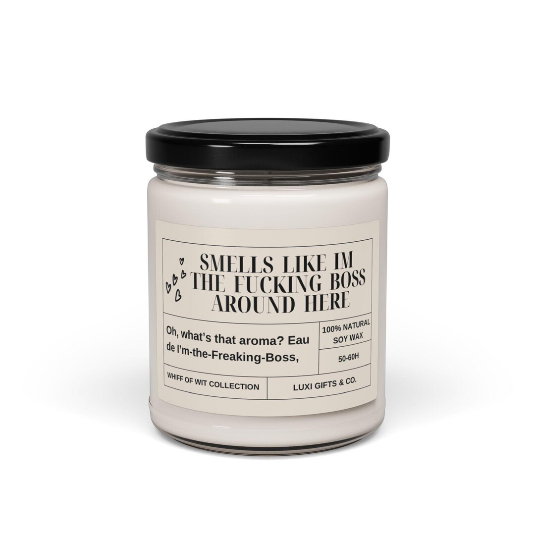 Funny Boss Candle: Whiff of Wit, Natural Soy Wax, 50-60 Hour Burn - Etsy