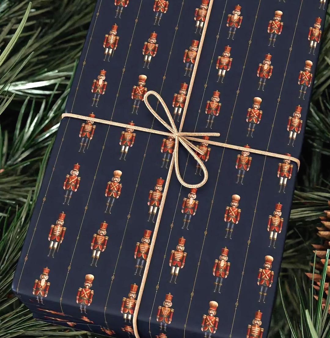 Nutcracker Wrapping Paper Holiday Gift Wrap Nutcracker Gift Wrap ...