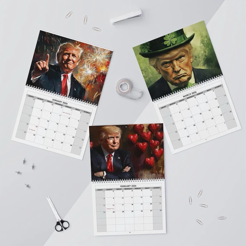 Trump 2026 Wall Calendar Christmas Gifts for Him Men Funny Gift for Him ...