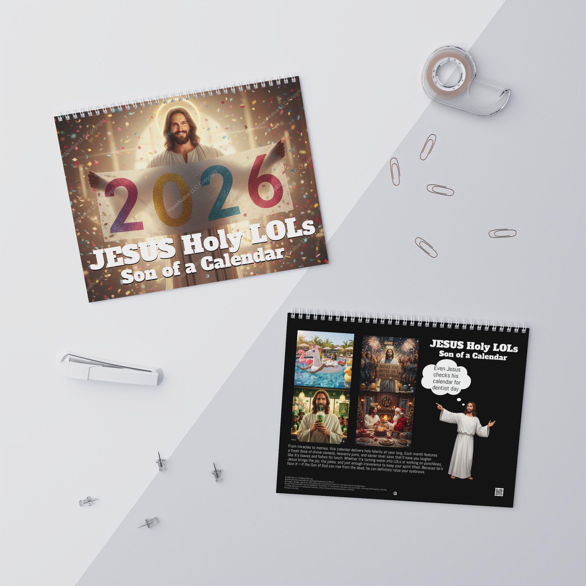 Funny Jesus Christ 2026 Christian Calendar | White Elephant Party ...