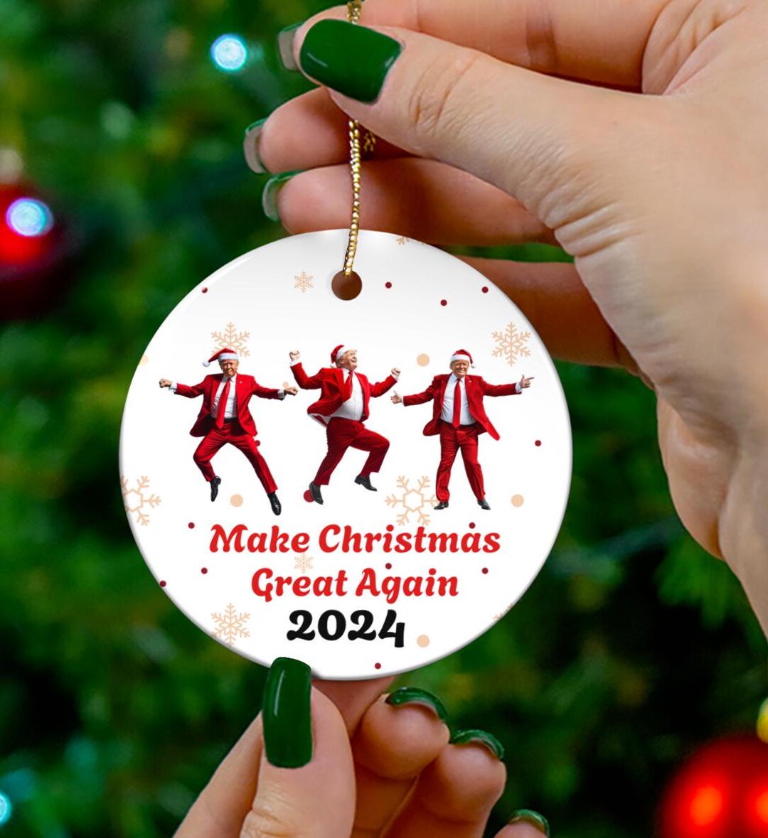 Trump Christmas Ornament - Funny Gag Gift, Hilarious Political Decor ...
