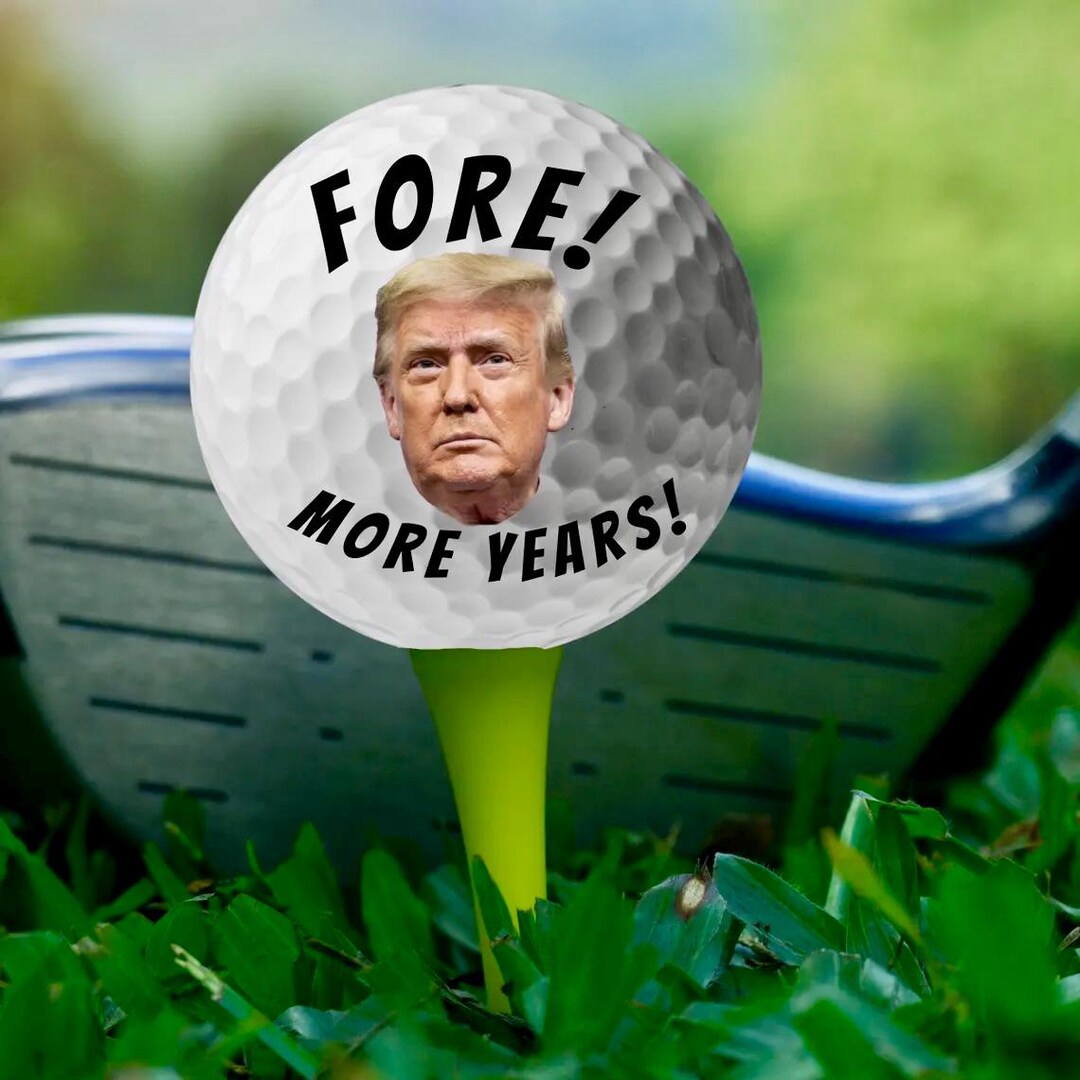 Fore Funny Trump Golf Ball Gift Top Brands Titleist Callaway Golf Gifts ...