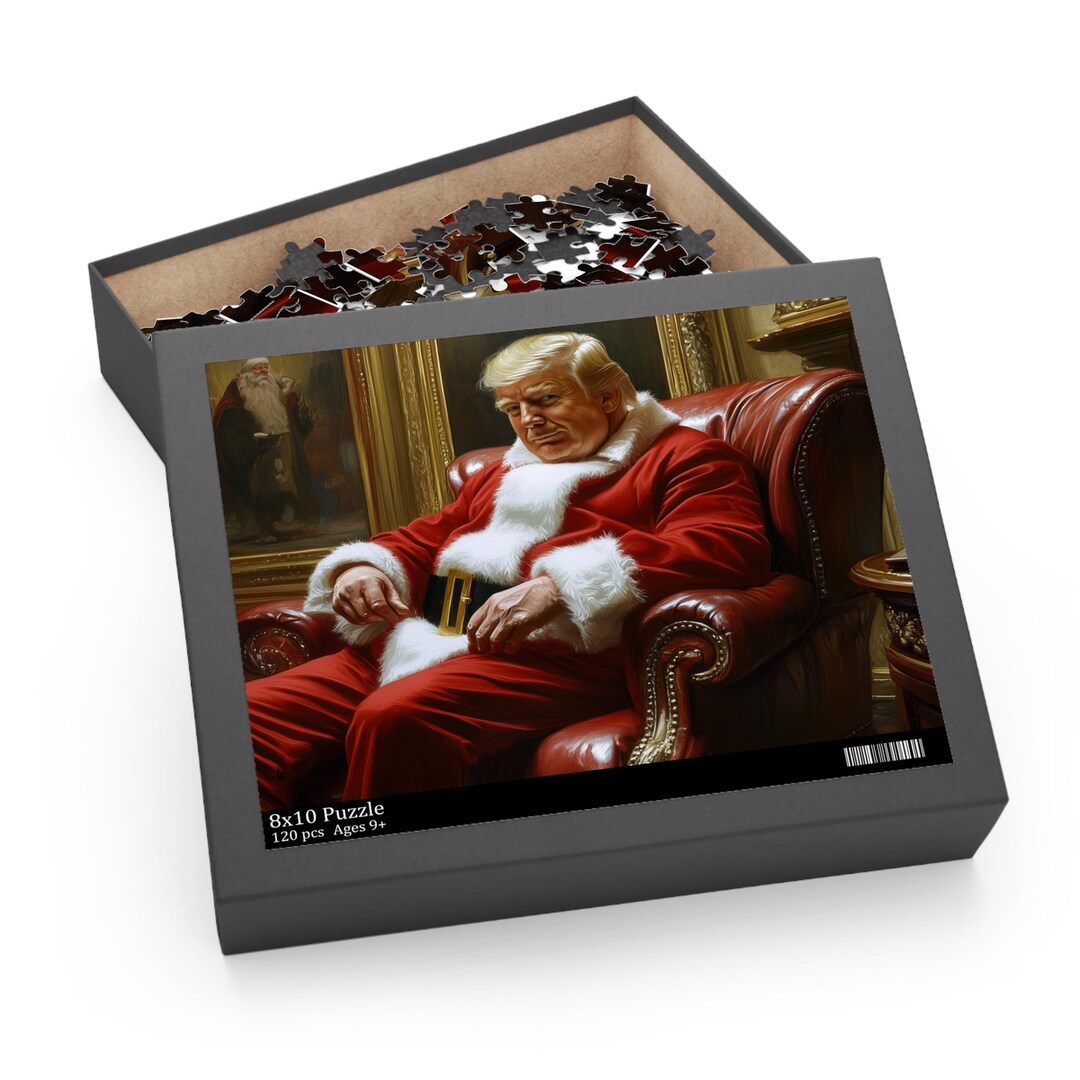 Jigsaw Puzzle, Donald Trump as Santa Puzzle, 120, 252, 500 Piece Game ...