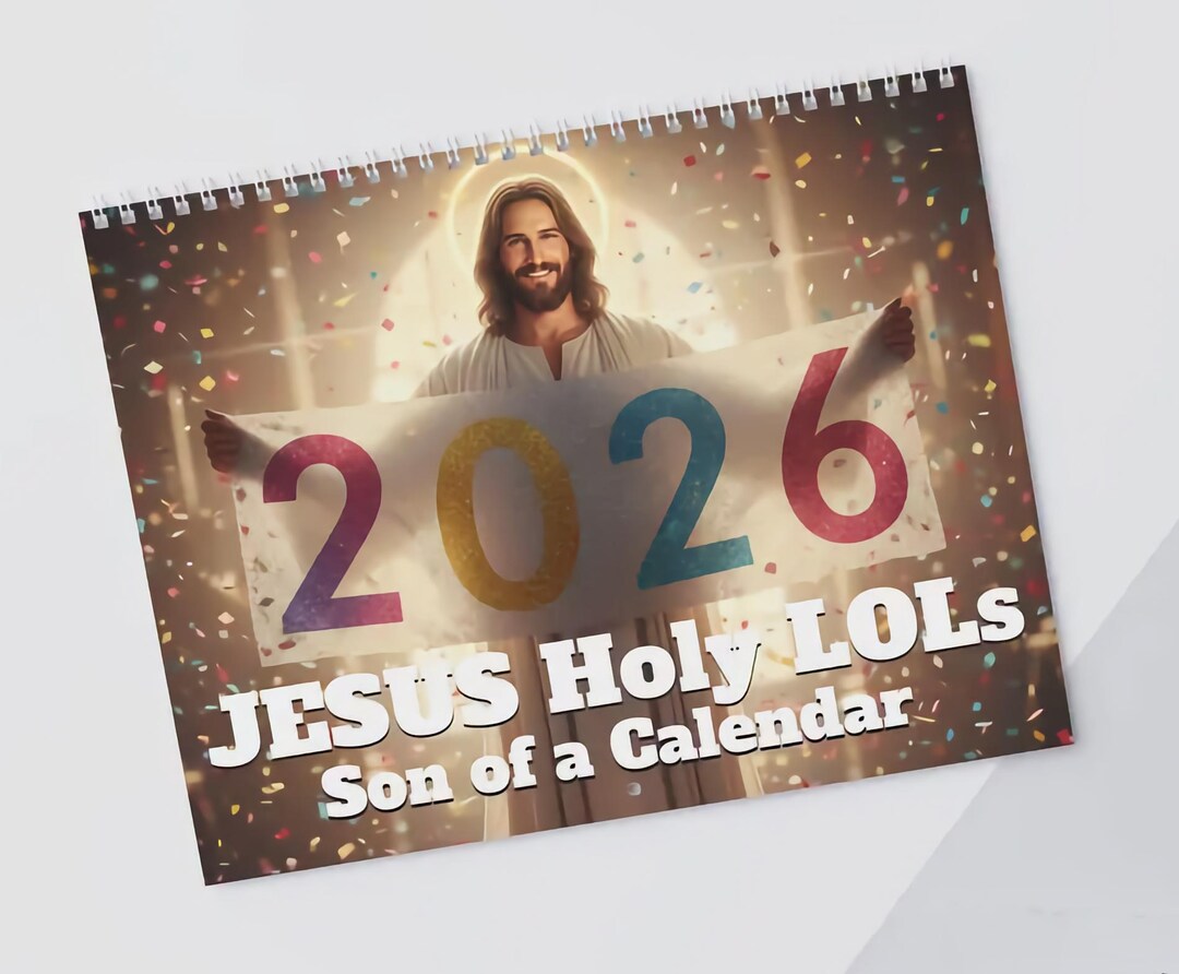 Funny Jesus Christ 2026 Christian Calendar | White Elephant Party ...