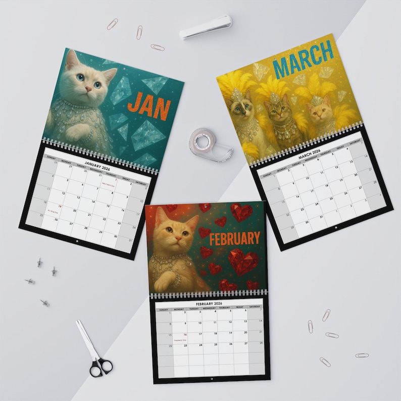 Cute Pet 2026 Wall Calendar Life of a Showcat - Cat Lovers Humor Cat ...