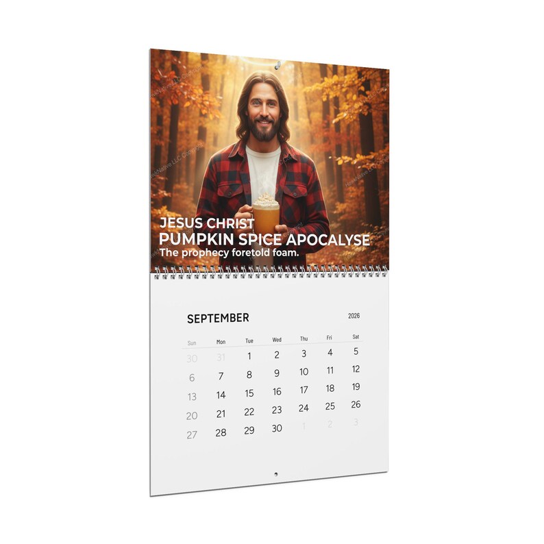 Funny Jesus Christ 2026 Christian Calendar | White Elephant Party ...