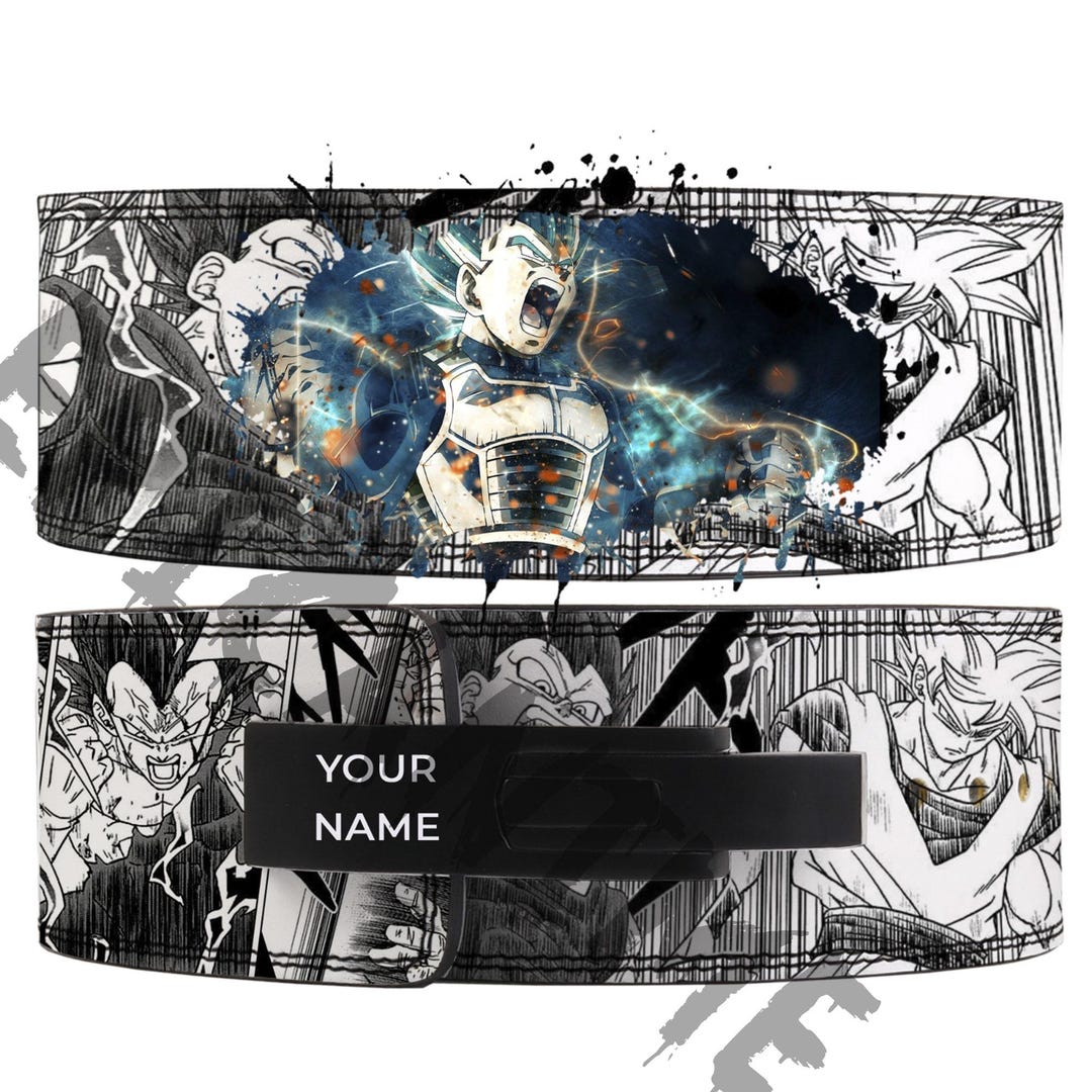 Vegeta Anime Leather Gym Belt: Powerlifting Lever Belt - Etsy
