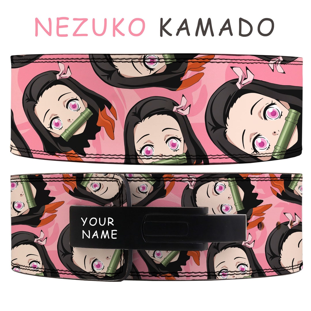 Nezuko Kamado Belt anime Lever Belt Powerlifting Custom Lever Belt bodybuilding Power Belt,anime ...