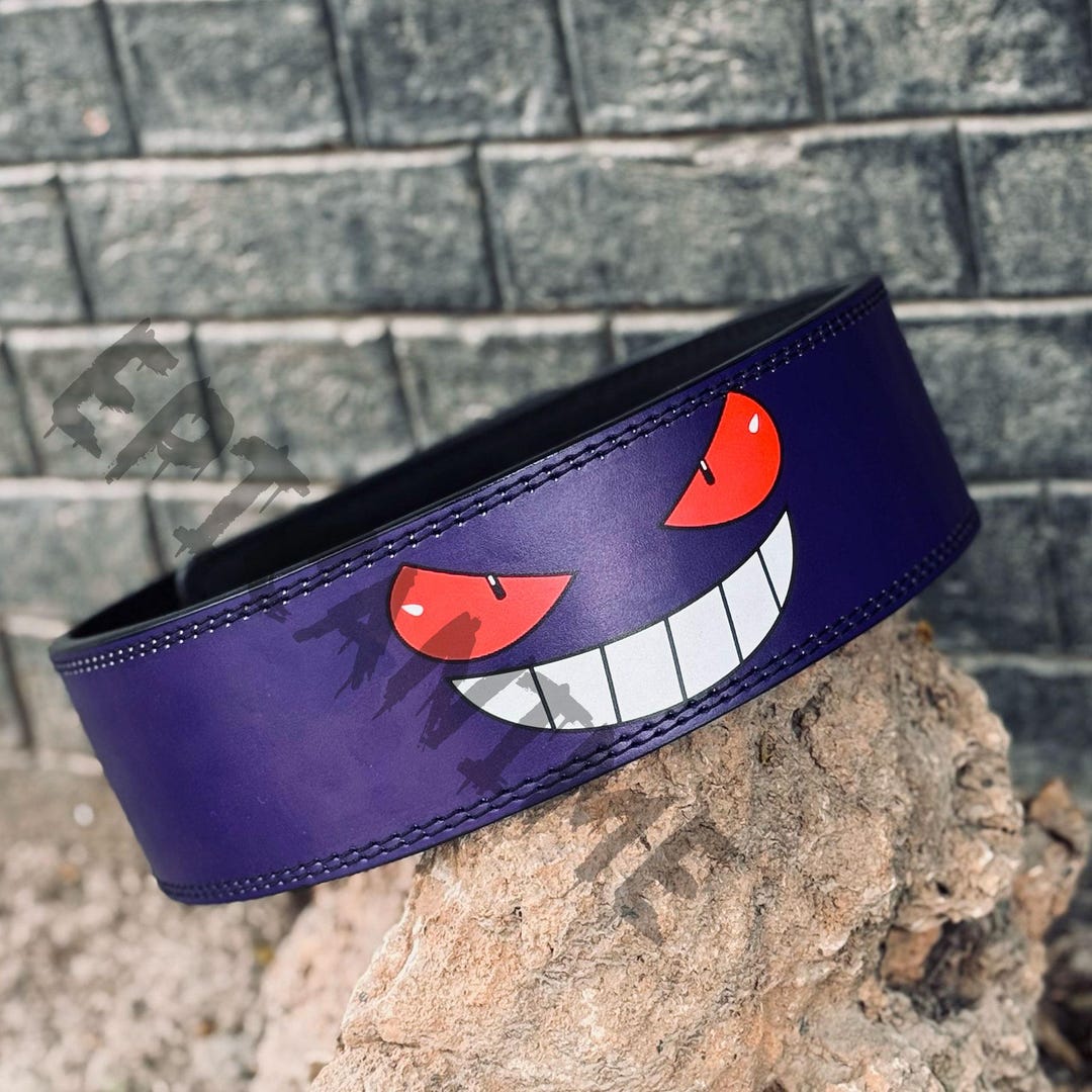 Pokemon Gengar Purple Powerlifting Lever Belt | Anime Weightlifting ...