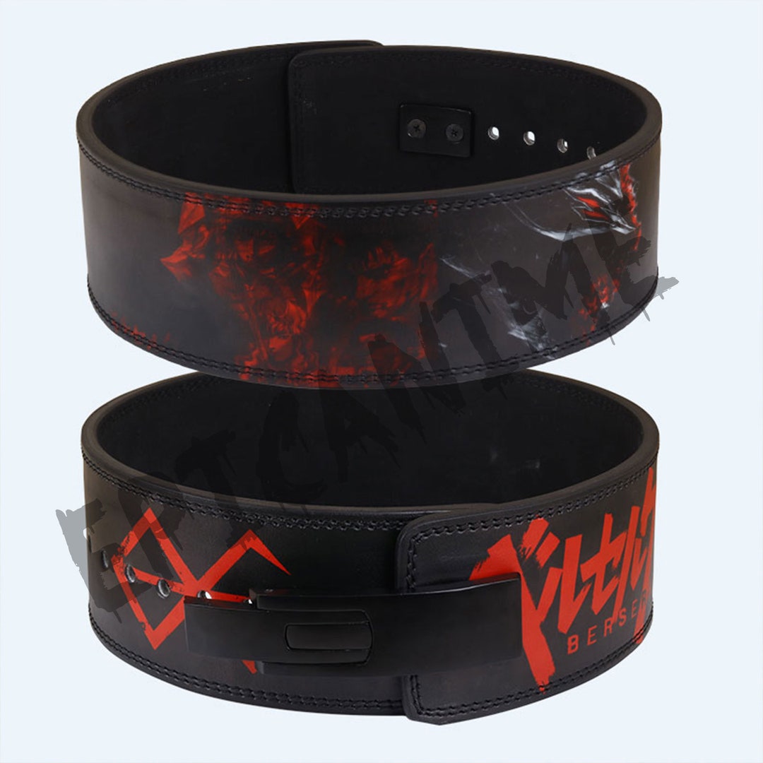 Berserk Anime Leather Lever Belt: Powerlifting Weightlifting Gym Belt ...