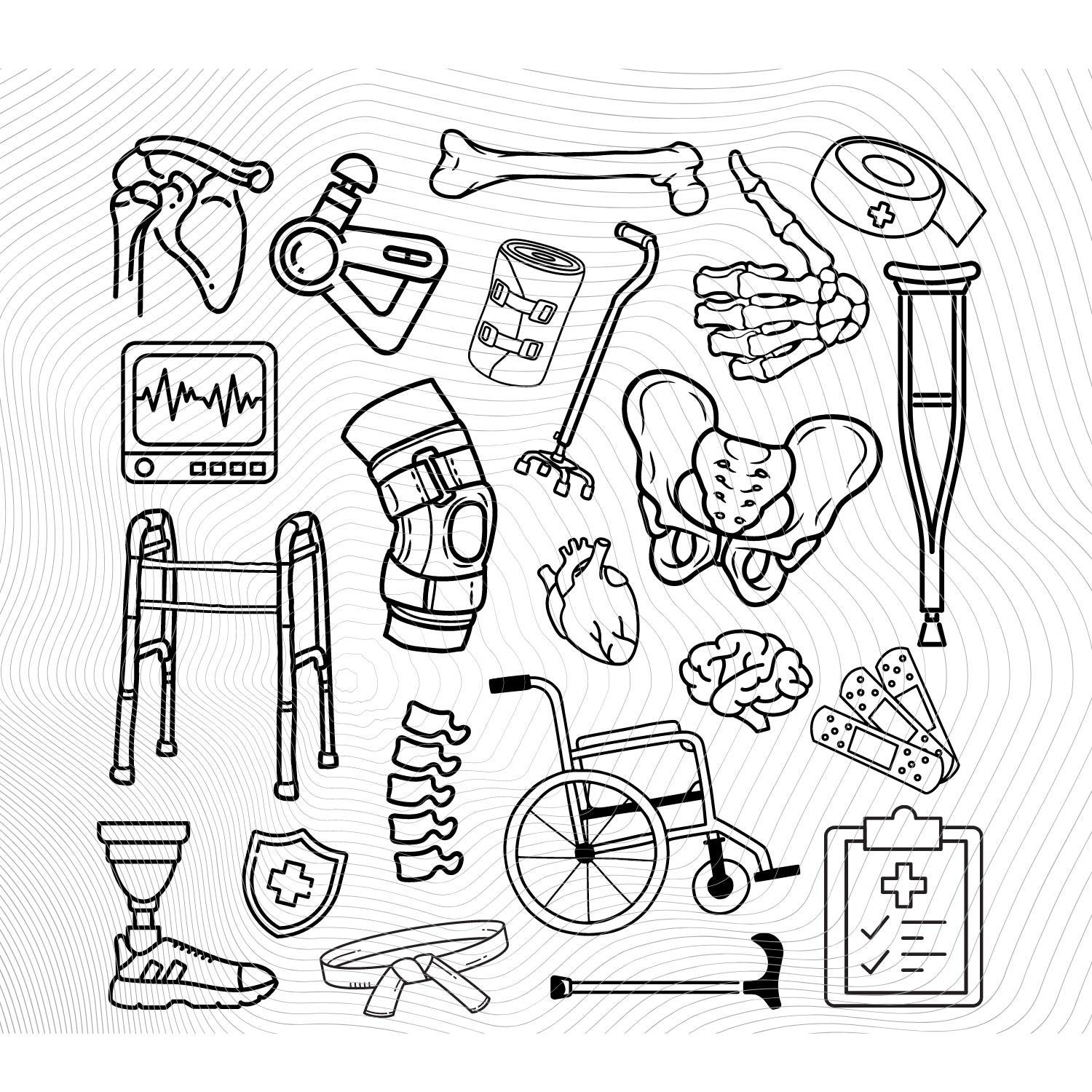 Physical Therapy Doodle, Physical Therapist Assistant Doodle, PT Doodle ...