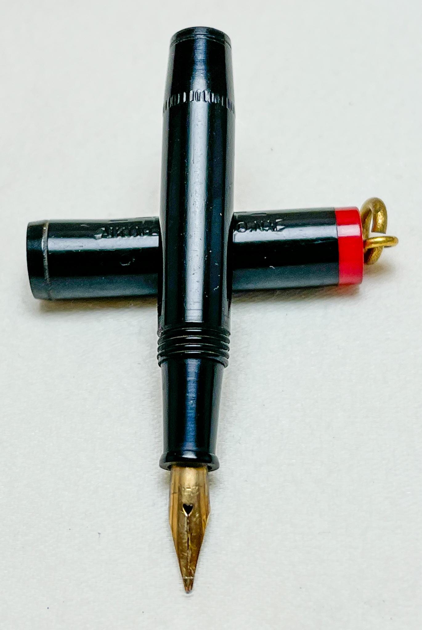 Vintage Aikin Lambert “the Pet” Miniature Fountain Pen – Black With Red ...