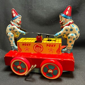 Vintage Wyandotte Wind up Hoky Poky Clown Hand Car Toy - Etsy