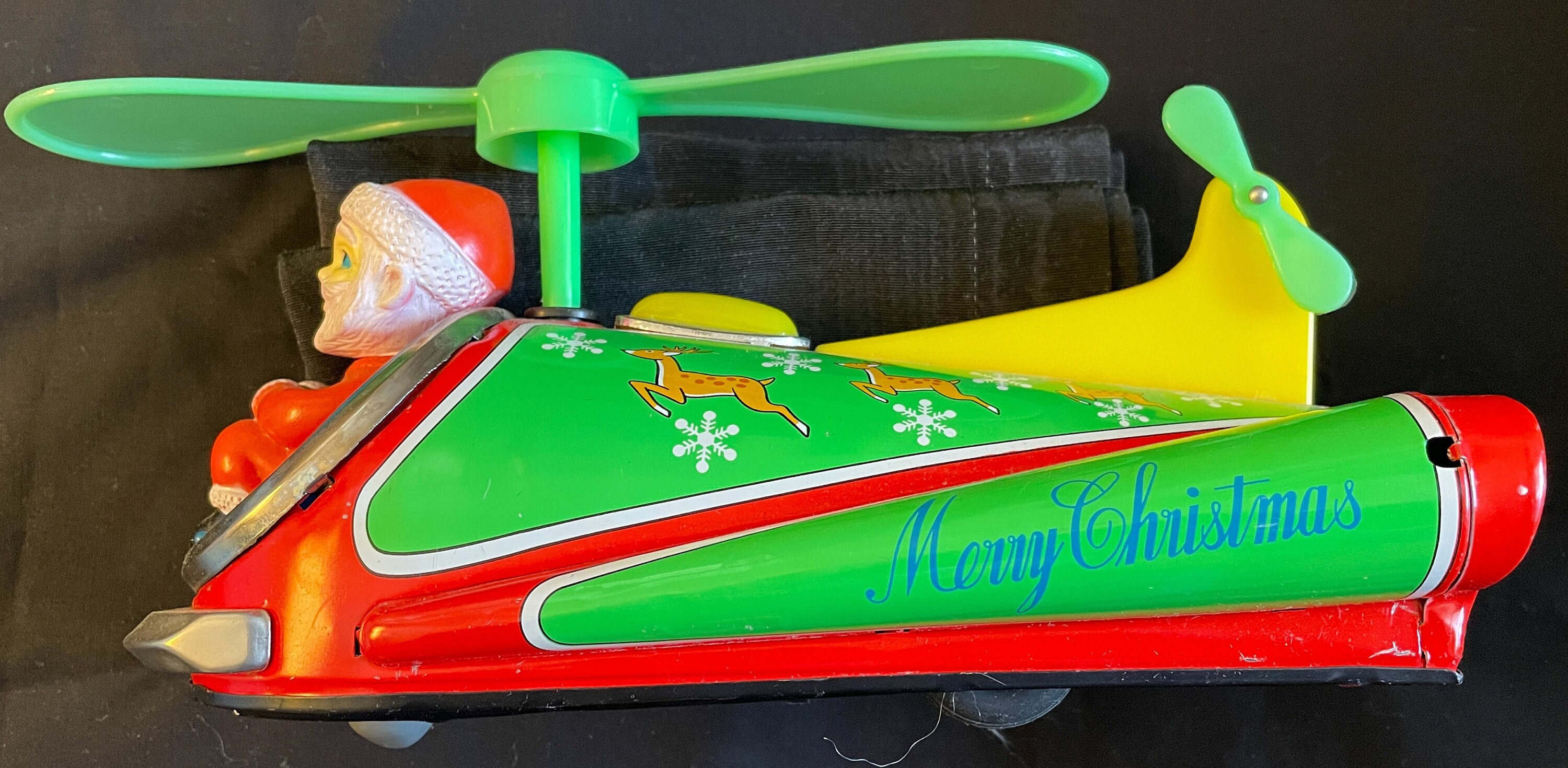 Santa Copter Battery Operated Tin Toy Made in Japan by Masudaya - Etsy