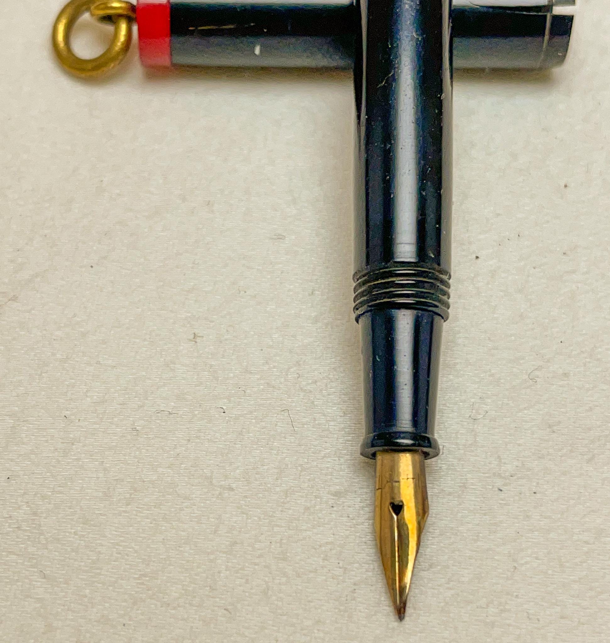 Vintage Aikin Lambert “the Pet” Miniature Fountain Pen – Black With Red ...