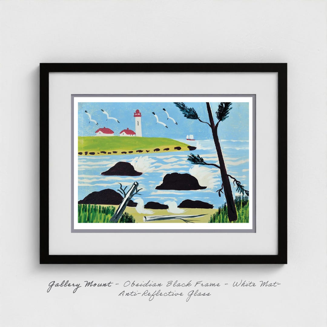 Maud Lewis Lighthouse Print: Cape Forchu Nova Scotia Maritime Art - Etsy
