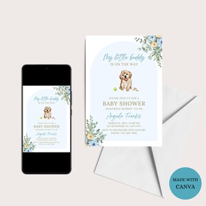 Puppy Baby Shower Invitation Dog Theme Baby Shower Invite Baby ...