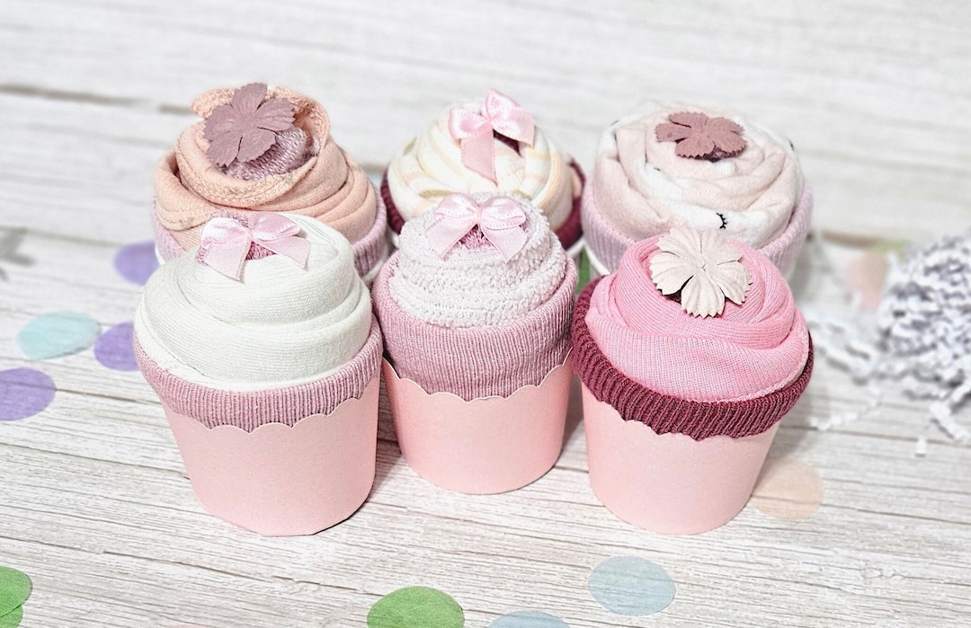 Baby Girl Items 6 Pack Cupcake Set Baby Shower Gift Newborn Baby ...