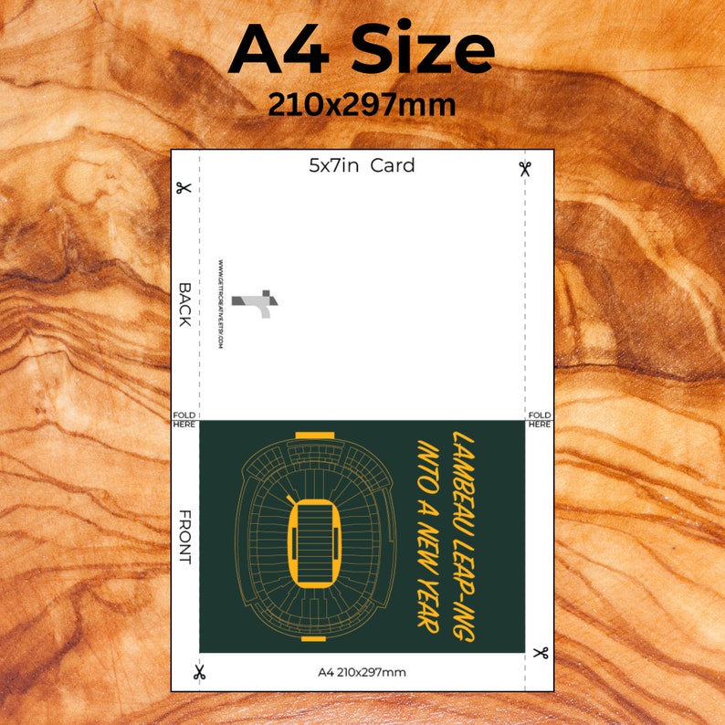 Lambeau Leap Birthday Card - DIGITAL DOWNLOAD - Printable Greeting Card ...