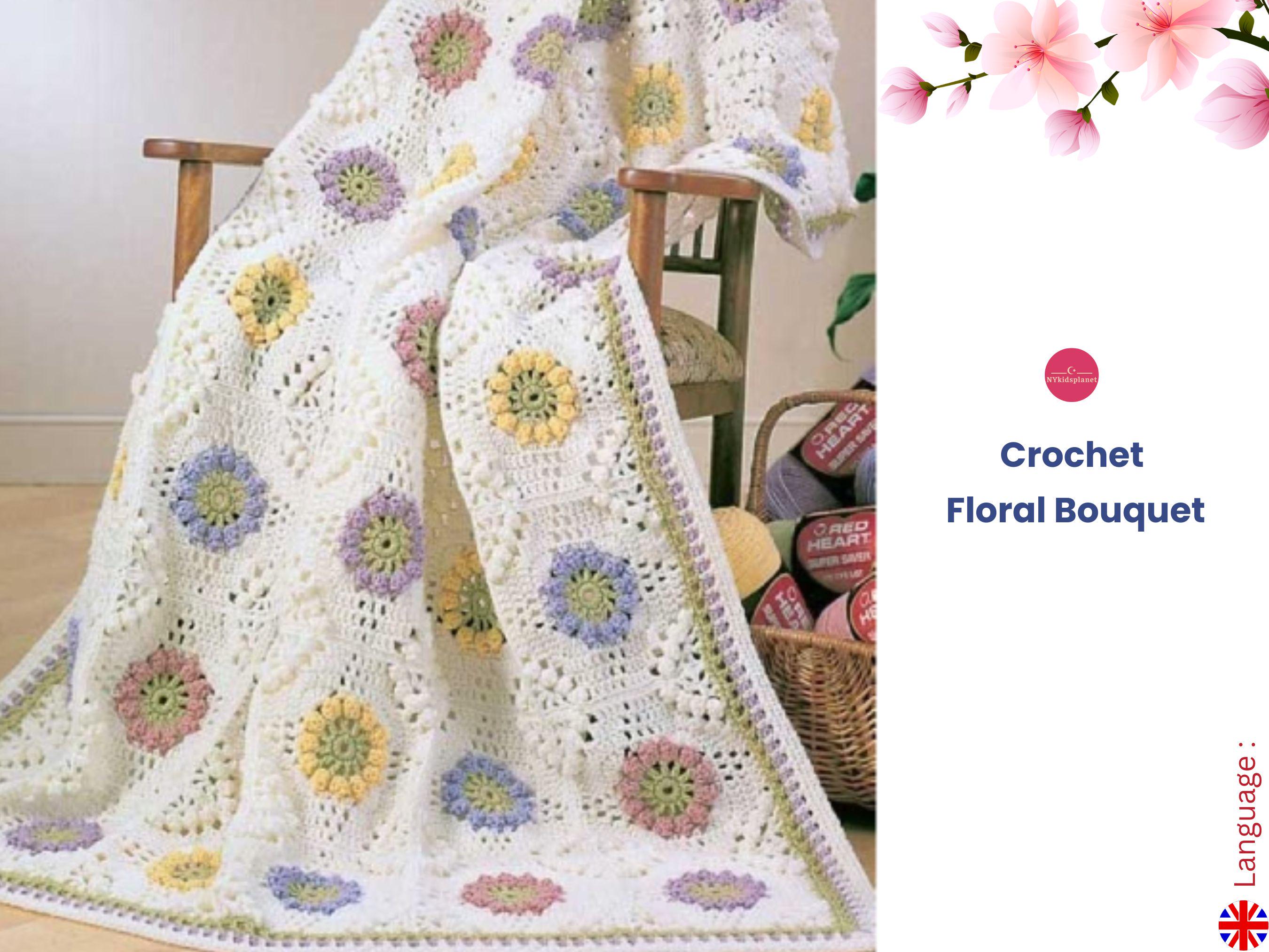 Cozy Days Daisy Blanket Crochet Pattern- Crochet Floral Bouquet ...