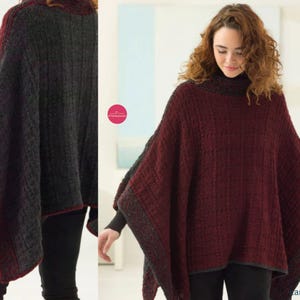 Easy Textured Stitch Poncho for Adult Girls Women- Beginer Level Poncho ...