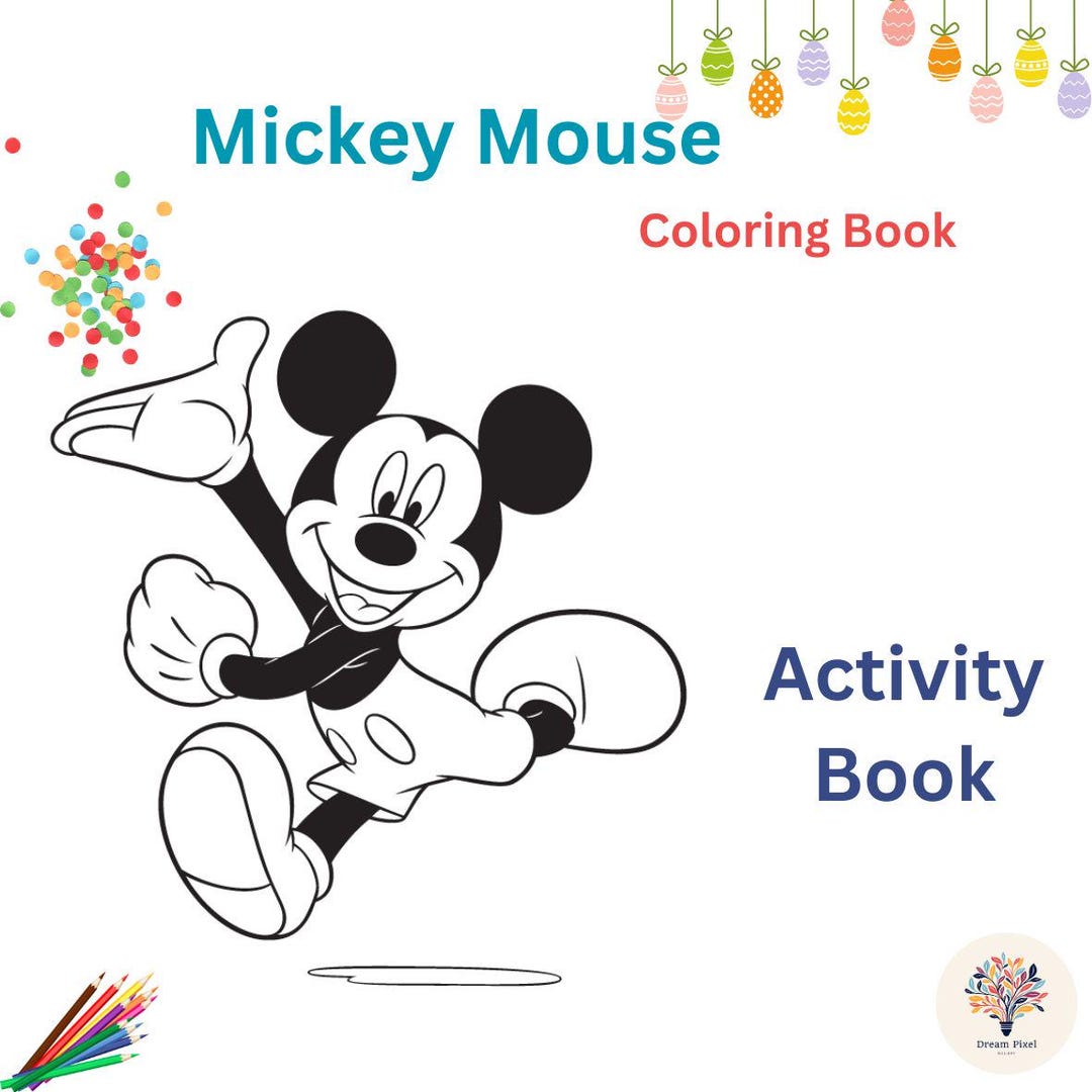 Mickey Mouse Coloring Book 2, Mickey Mouse Children Activity Book ...