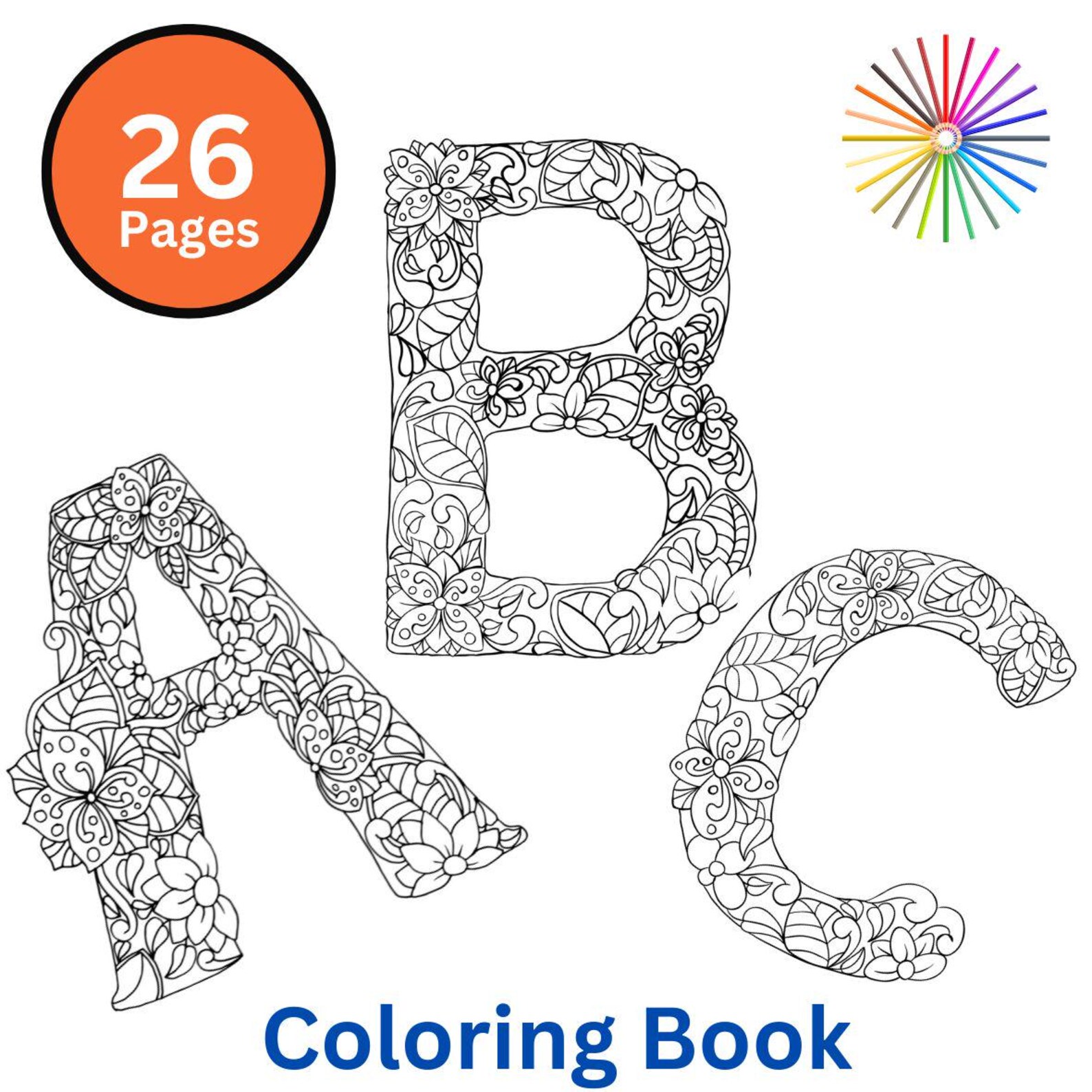 Mandala Alphabet Coloring Pages. Letter Coloring. Printable Letter ...