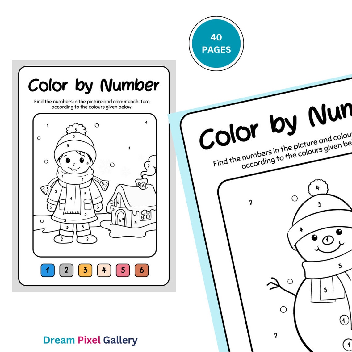 Color by Numbers Preschool Printable, Homeschool Printable, Montessori ...